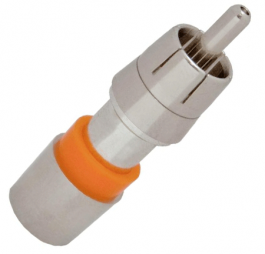 ICM Corp FS1RCA RG59 Mini Coaxial Cable Compression RCA Connector (25 Pack)